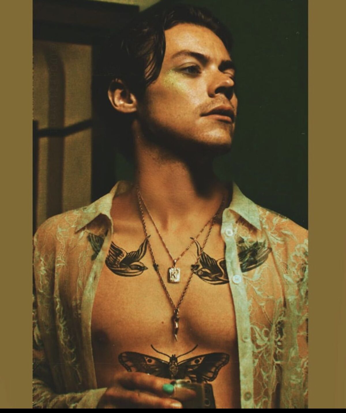 Harry Styles Flaunts Inked Physique and Impressive Tattoos as he Sweats ...