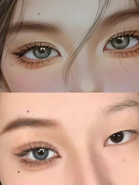 Comparison of Realistic and Anime Style Eyes