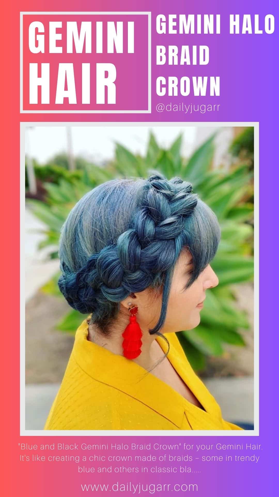 20 Stunning Blue and Black Braids for Gemini Hair