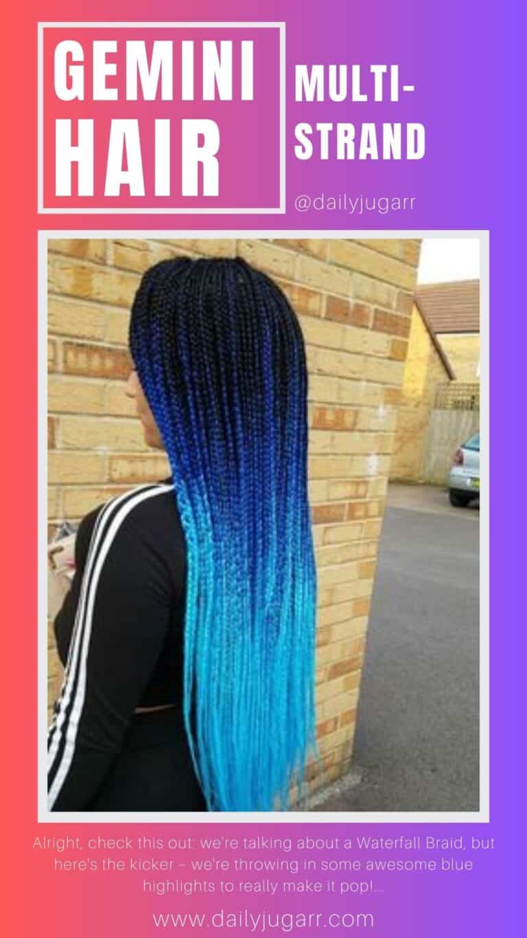 20 Stunning Blue and Black Braids for Gemini Hair