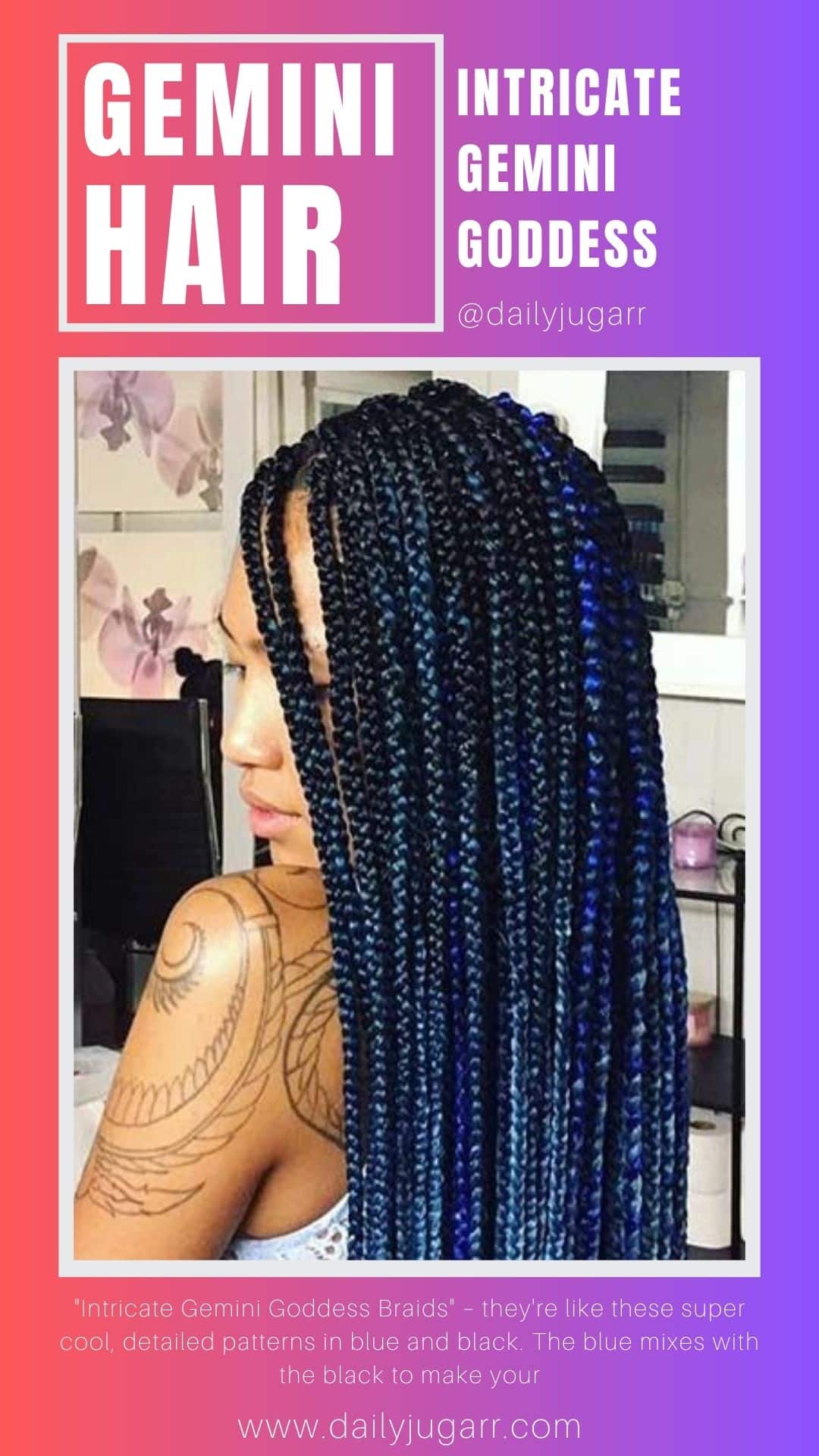 20 Stunning Blue and Black Braids for Gemini Hair