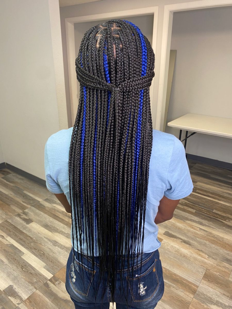 Blue and Black Braids Hairstyles Transform Your Look