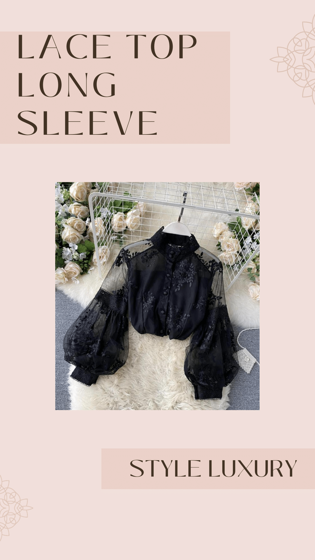 Lace top long sleeve For Your Style Luxury