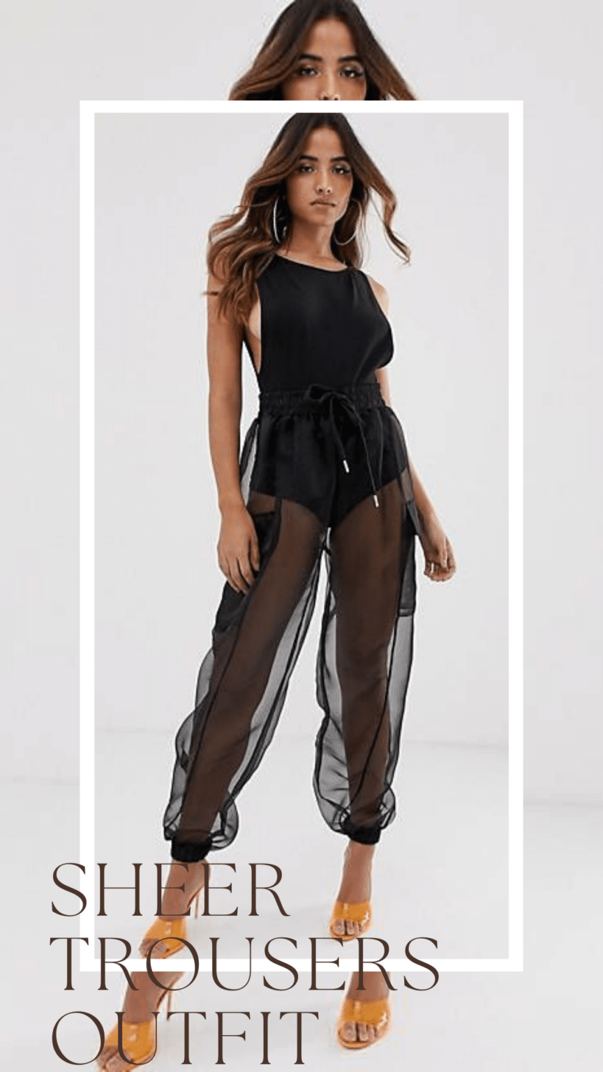Sheer Trousers Outfit Ideas for Stunning Chic Look