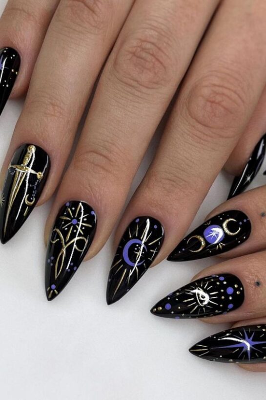 15 Classy and Cute Short Stiletto Nails