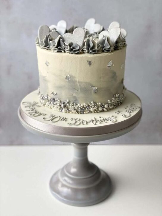 Silver 25th anniversary cake Ideas To Make The Day Special