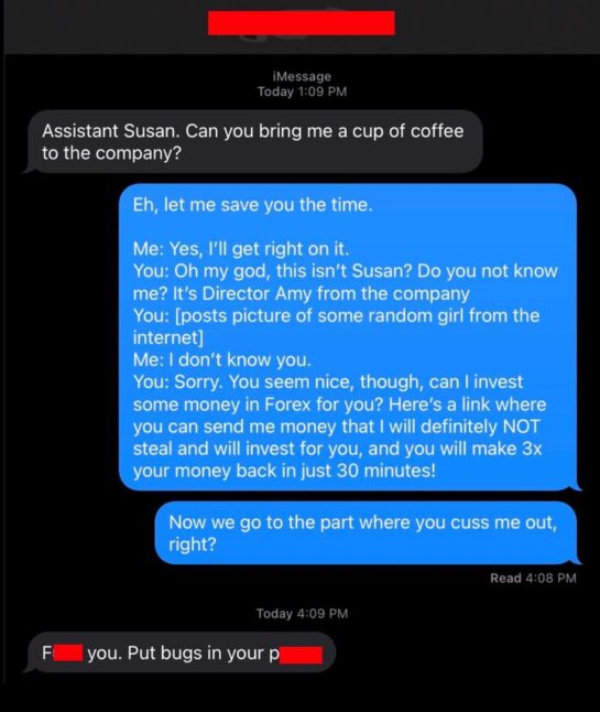 Scammers Caught in a Lie