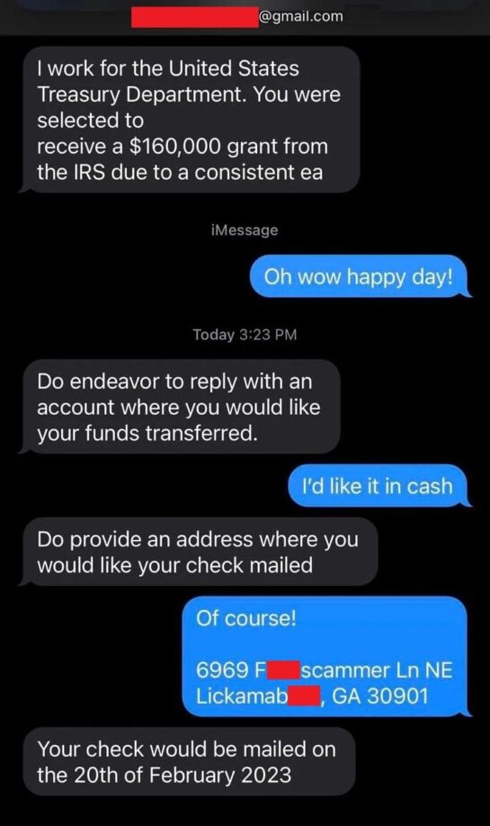 Scammers Caught in a Lie