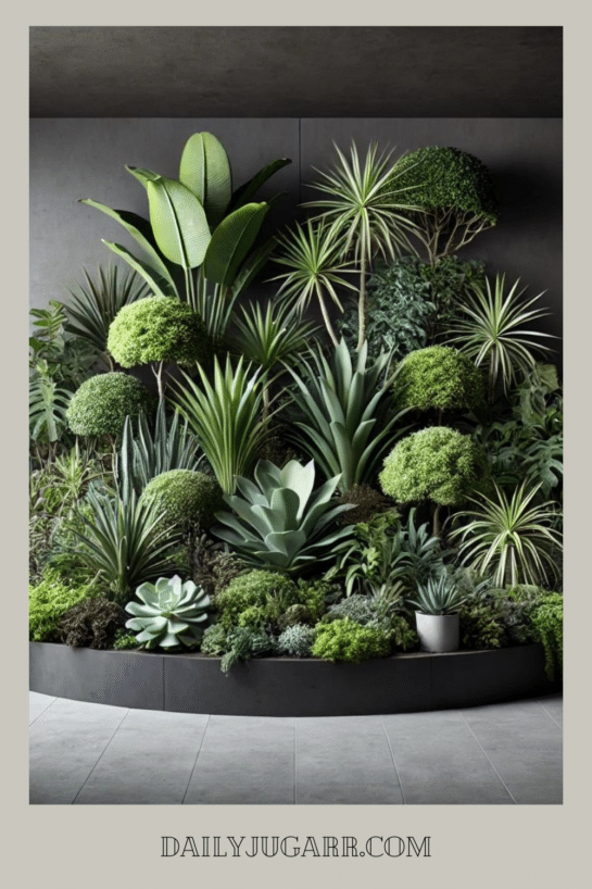 Nature's Touch, Dark Modern Home Interior Decorations with Green Plants