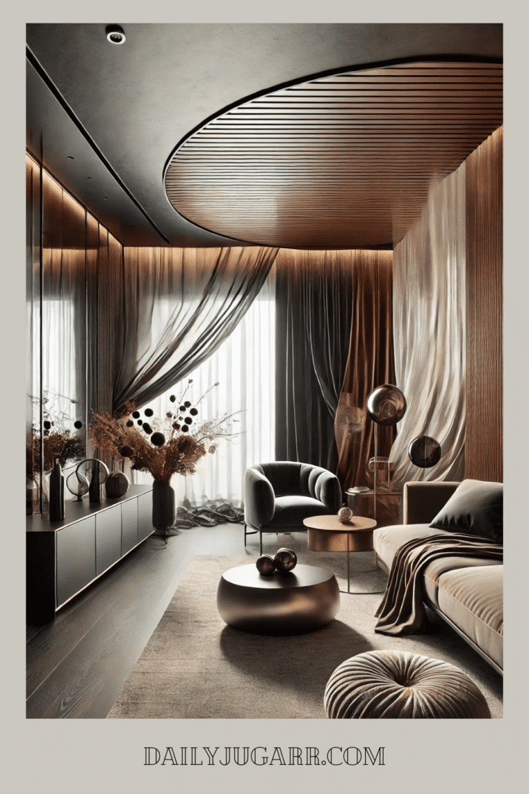 Nature's Touch, Dark Modern Home Interior Decorations with Green Plants