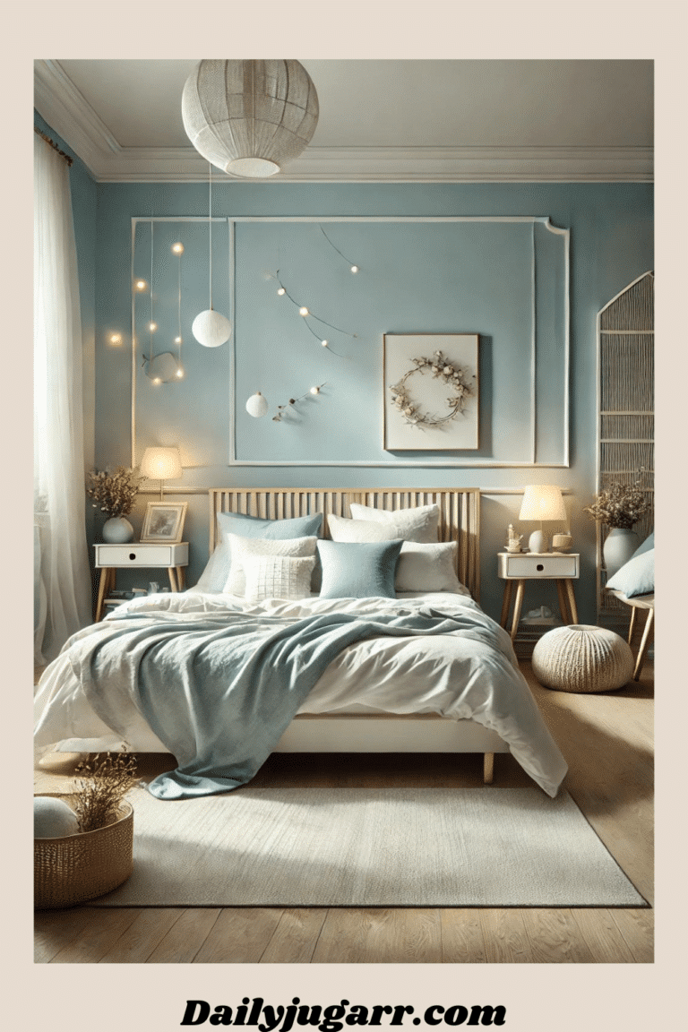 Serene Retreat, Cozy Blue Decor for Your Master Bedroom