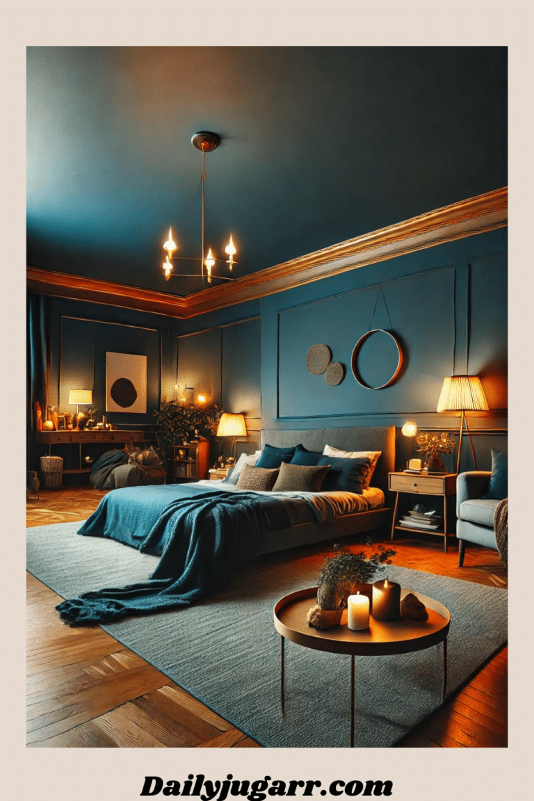 Serene Retreat, Cozy Blue Decor for Your Master Bedroom