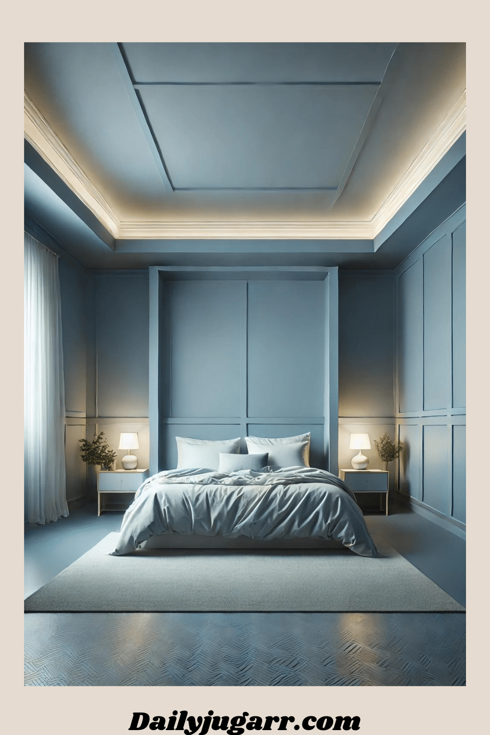 Serene Retreat, Cozy Blue Decor for Your Master Bedroom