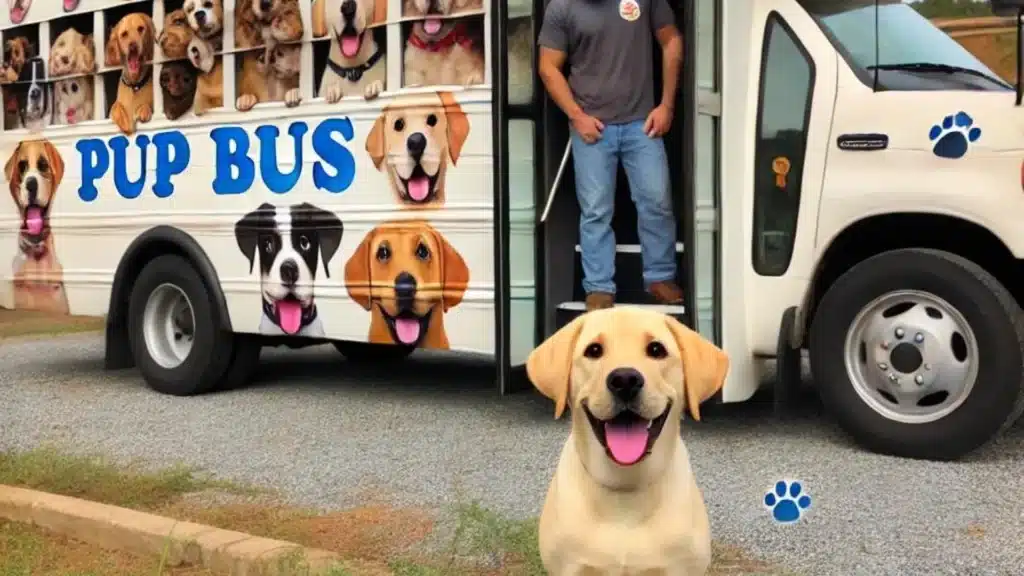Abandoned dog chases after doggy daycare’s “pup bus,” begging for a ...
